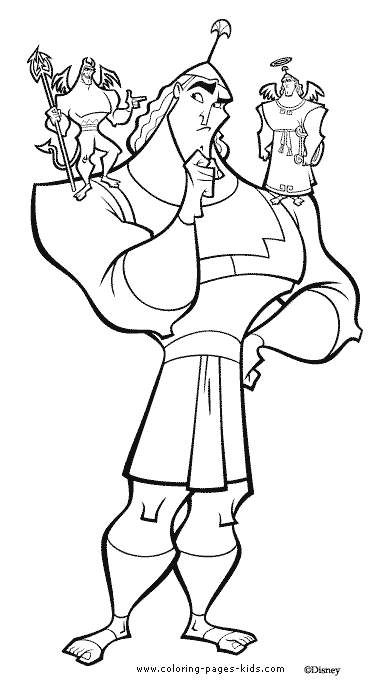 emperors new groove coloring pages