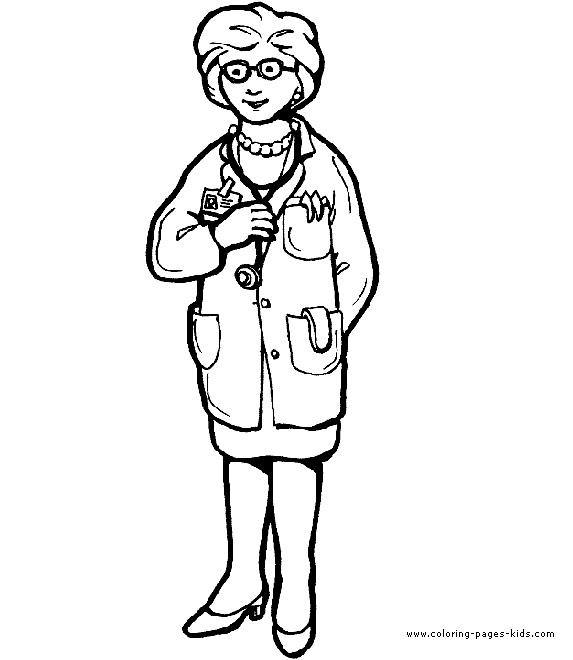 hospital coloring pages doctor