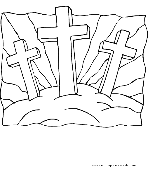 Crosses In Heaven Color Page Religious Items Color Page Coloring 