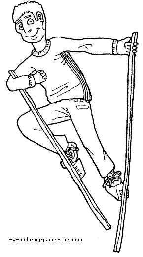 Acrobat color page - Coloring pages for kids - Sports coloring pages ...
