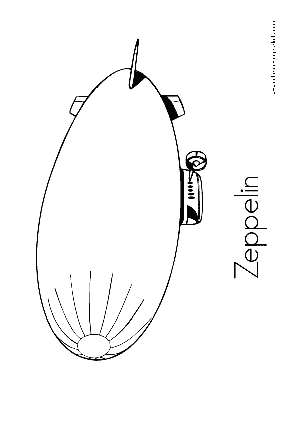 blimp coloring pages