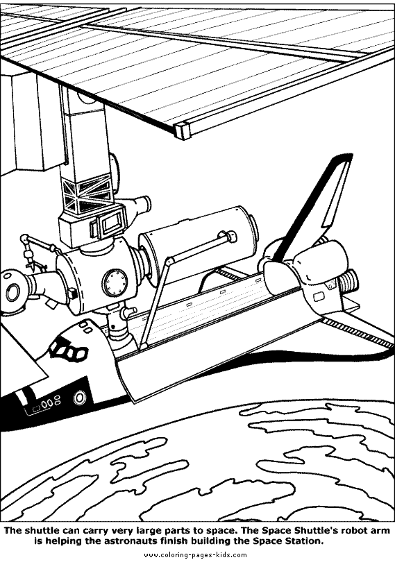 Space Shuttle color pages - Coloring pages for kids - Transportation ...