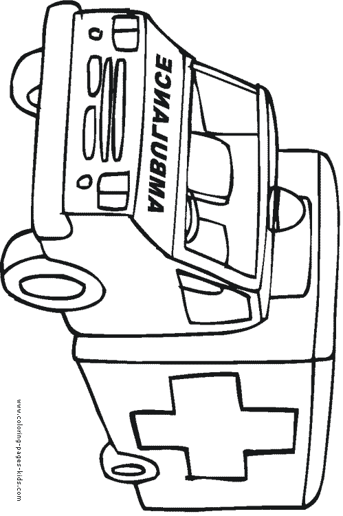 printable coloring pages of ambulances